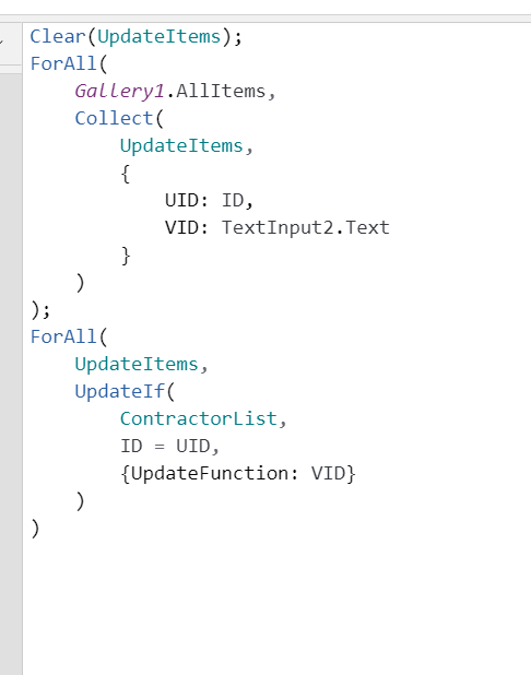Updating Multiple Records In A Gallery Or Collection With Unique Values In Powerapps Damola
