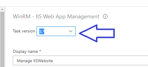 Azure DevOps pipeline — update “WinRM — IIS Web App Management” Task from version 1.* | by K ...