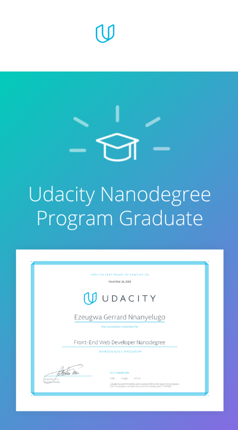 Udacity Certificate Of Completion