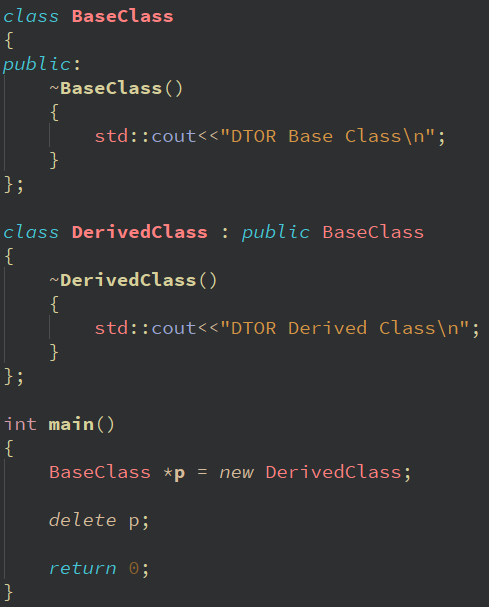 A base class destructor should be either public and virtual or protected and nonvirtual | by ...