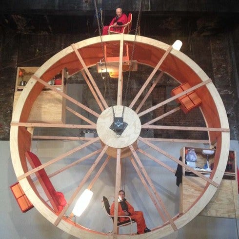 Emulate Artists Living In A Giant Hamster Wheel And Give Up Being Human ...