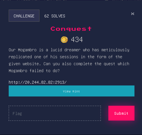 BITS capture the flag- WEB based challenge called “CONQUEST” | by Ricky ...