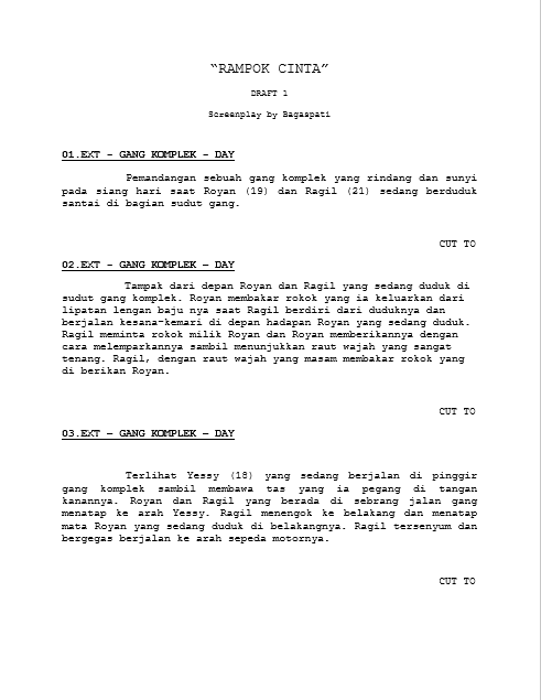 “Rampok Cinta” Film Script - Bagaspati Ryanda Arsiandito - Medium