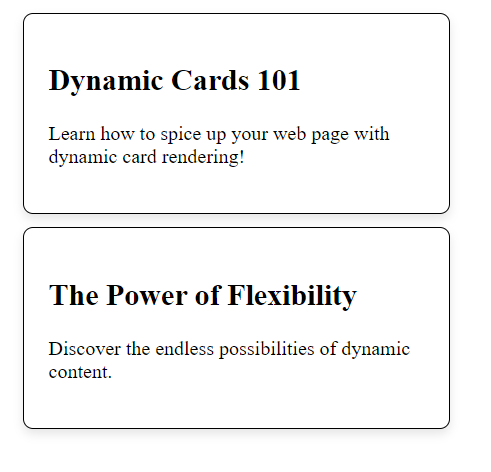 Dynamic Card Rendering in JavaScript: Unleashing the Power of Flexibility | by Ajay | Medium