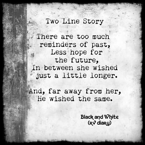 Two Line Story. — rv diary | by Vikas ray | Medium