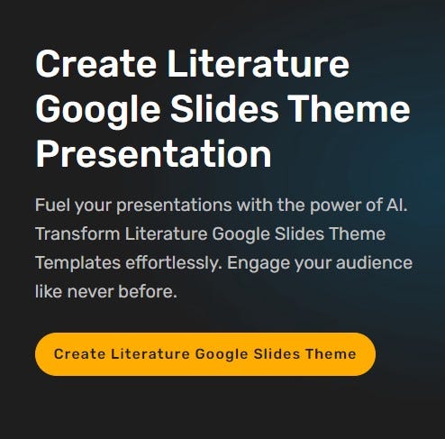 Design Custom Literature Google Slides Theme: Stand Out with Unique ...