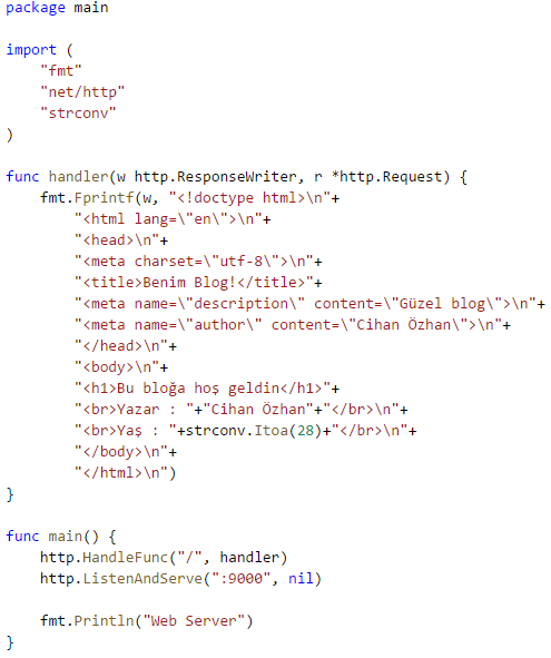 Web Server Creation with Go net/http package | by Cihan Ozhan | Medium