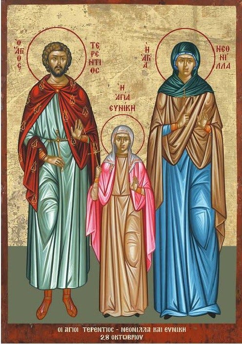 OCTOBER 28: Celebration of Saint Terence, his wife Neonilla and their ...