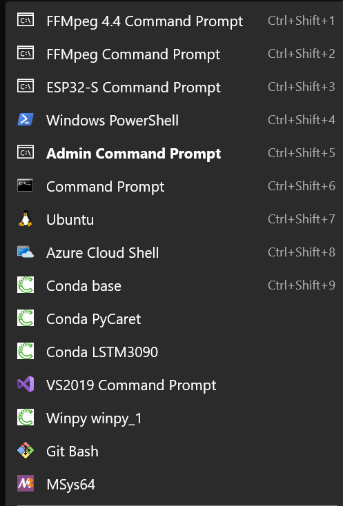 Windows Terminal to Manage Conda, MSys, WSL2, PyEnv, Git, VStudio Shells | by Thefuturebymob ...