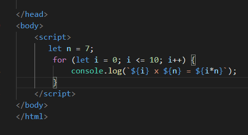 Tabuada com Template String JS. A intenção desse artigo é de… | by ...