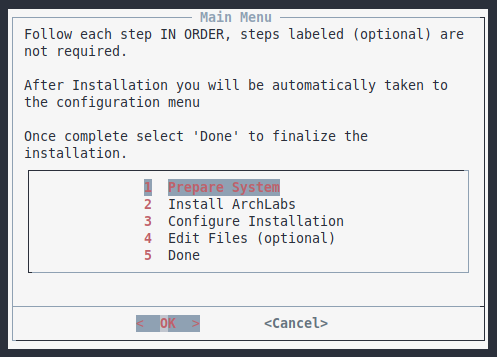 Linux Walkthrough: abif installer/ArchLabs installation (DEPRECATED ...