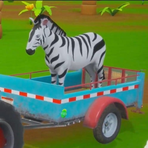 ZOO Animals Farm Diorama — Tractor Transporting Animals to Zoo - Funny ...
