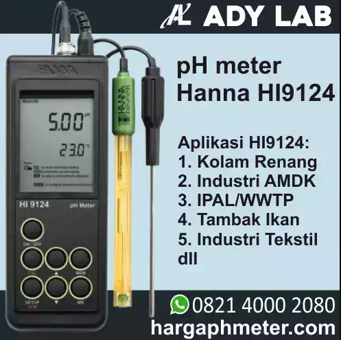 Ady Lab: Harga pH Meter Hanna HI9124 | Jual pH Meter Hanna Instruments | by Ady Water | Medium
