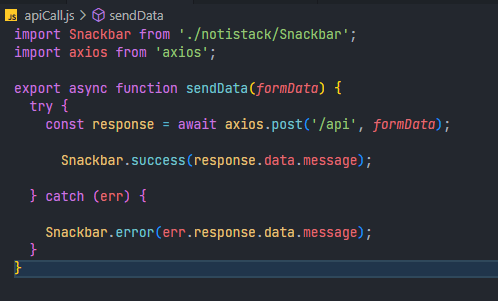 How to use Notistack snackbar outside of react components | by Sakibul Anwar | Medium