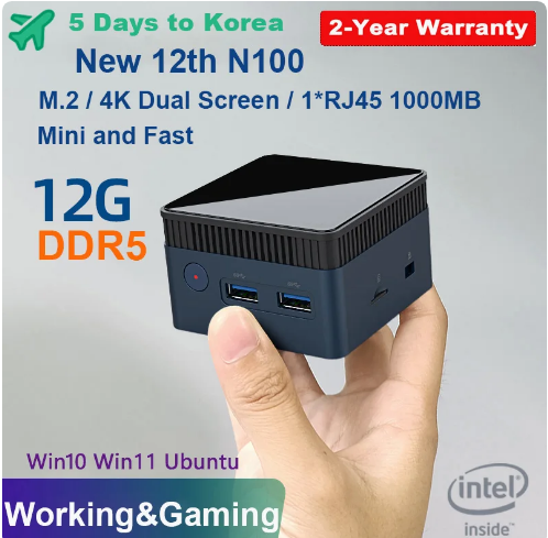 MOREFINE M6S Mini PC Intel 12th Gen N100 12G DDR5 512GB/1TB Window 11 Gaming Computer 4K 60Hz ...