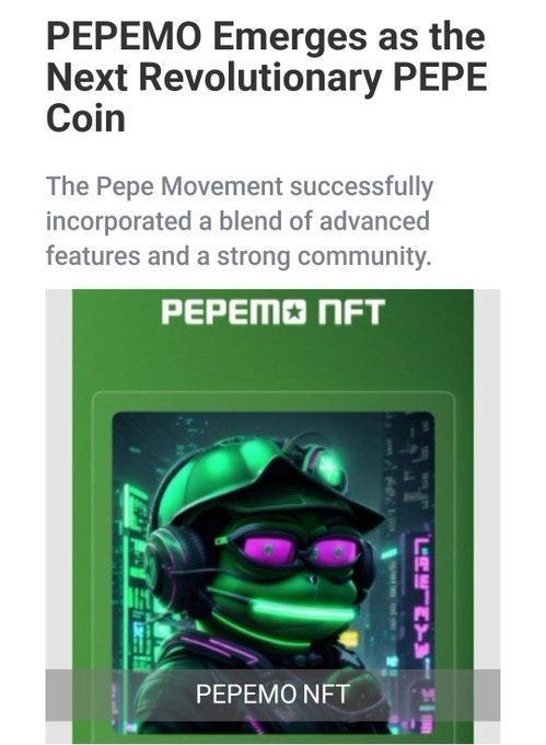 PEPEMO. PEPEMO | by Aaira5 | Aug, 2023 | Medium