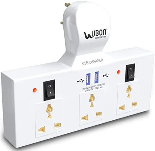 UBON Power Champ 2.0 Cordless Extension Board with USB Ports & 3 ...