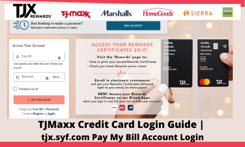 TJMaxx Credit Card Login Guide | tjx.syf.com Pay My Bill Account Login ...