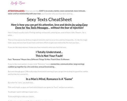 Sexy Texts Cheat Sheet — Lady-Zone | by Dyeshamargery | Dec, 2023 | Medium