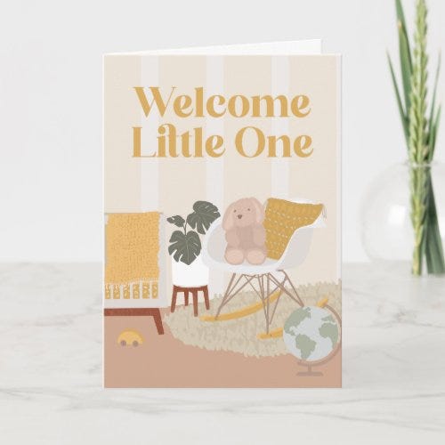 Top 10! Welcome Little One Nursery New Baby Greeting Card for $4.72 ...