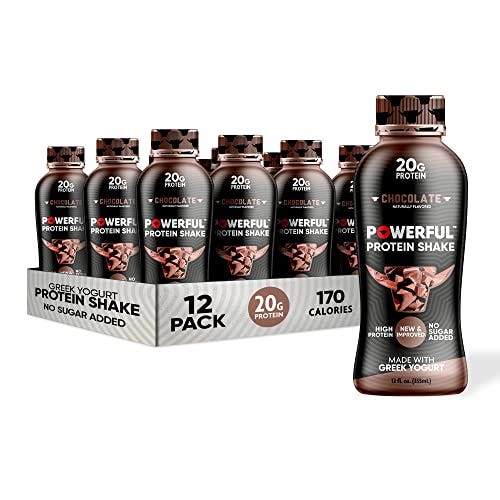 High-protein chocolate shakes made with Greek yogurt — 12-pack, 12 oz ...