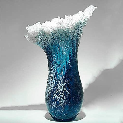 FANBDWM Ocean Wave Vase — Floral Ornament Frozen Sea Water Vase Art ...