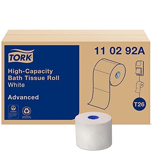 Tork High-Capacity Toilet Paper Roll White T26, Advanced, 2-Ply, 36 x ...