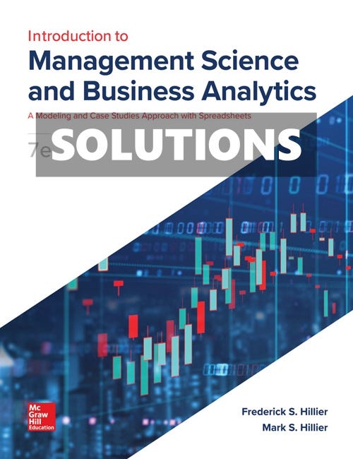Solutions Manual for Introduction to Management Science and Business ...