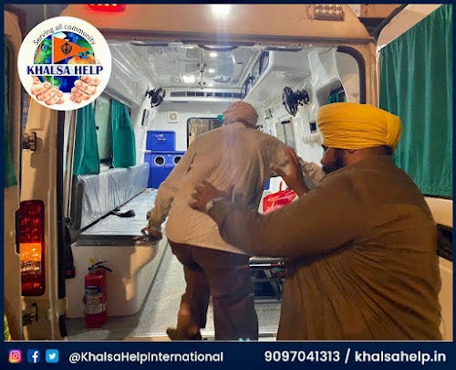 Life Saviour Oxygen Man. Khalsa Help International is the ray of… | by ...