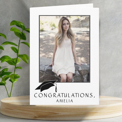 Top 10! Modern Simple Congratulations Graduation Photo Card for $4.12 ...