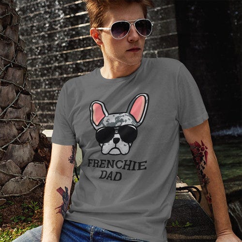 Charming Canine Couture: “Blue Merle French Bulldog Frenchie Dog Dad T ...