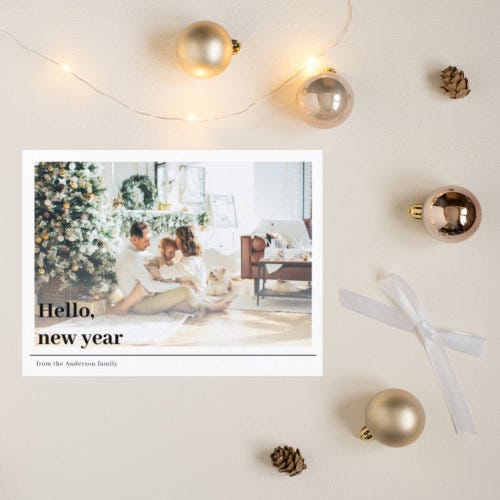 Top 10! Modern Family Photo | Hello New Year Postcard for $1.35 - Erynn - Medium