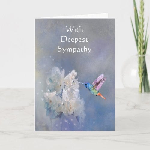 Top 10! In Deepest Sympathy Beautiful Hummingbird Card for $4.17 ...