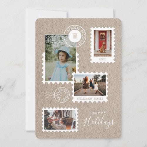 Hot Review! Fun Special Delivery Postage Stamps Photo Collage Holiday ...