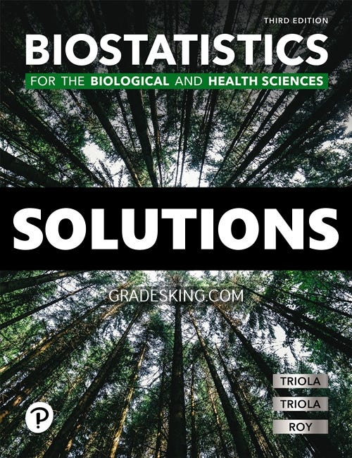 Solutions Manual for Biostatistics for the Biological and Health ...