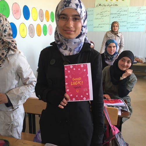 20,000 People Signed Our Good Luck Card for these Syrian Refugee Girls ...