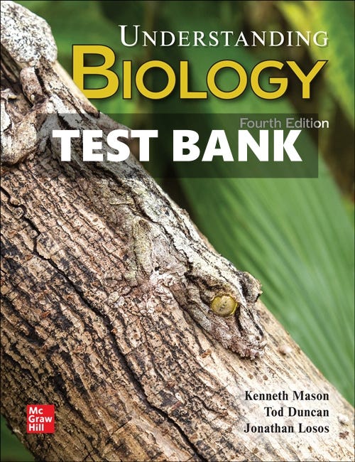 Test Bank for Understanding Biology 4th Edition by Mason - TBCram Test ...
