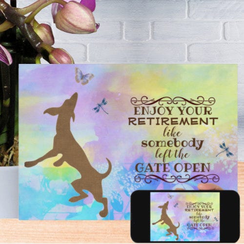 Review! Enjoy Your Retirement Dancing Dog Card for $4.20 - Erynn - Medium