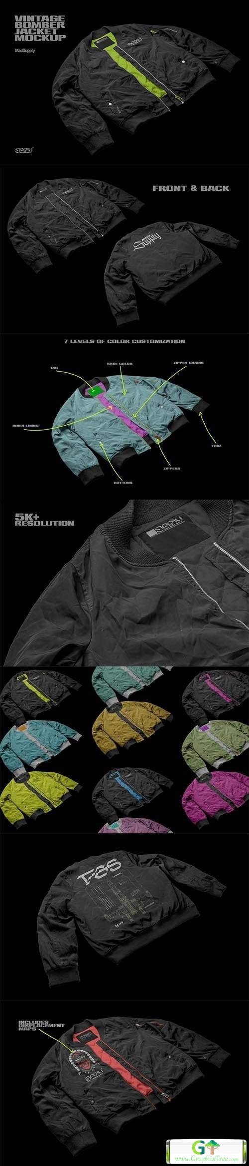 424+ Free Download +20 Men’s Short Sleeve Bomber Jacket Mockup — Front ...