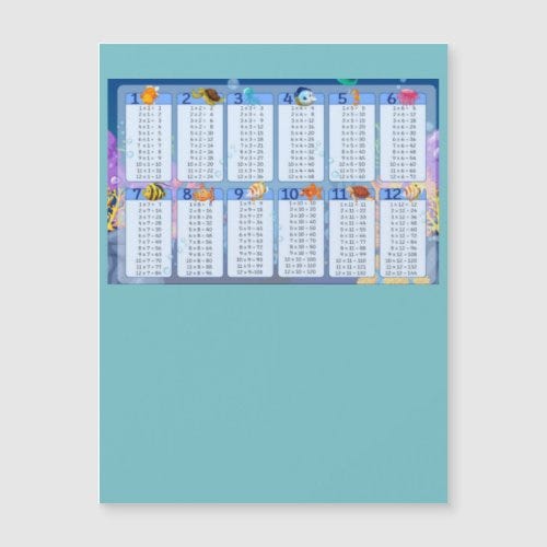 Top 5! blue Multiplication Table 1–12 Cheat Sheet for $3.37 - Zuboxy ...