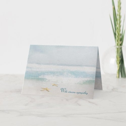 Hot Deals! Beach Starfish Ocean Watercolor Sympathy Card for $4.17 ...
