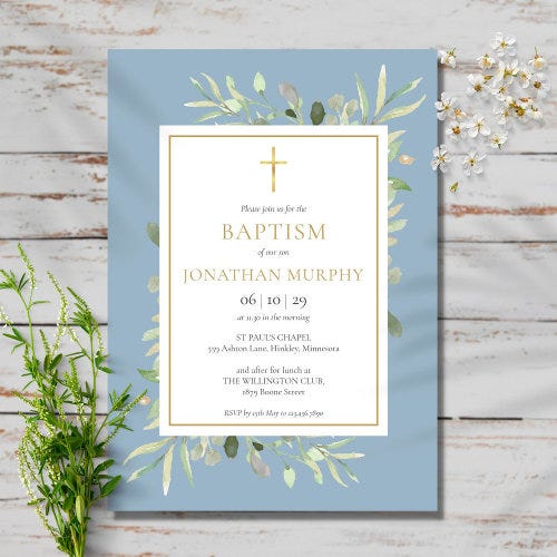 Watercolor Masterpiece: Serenity and Grace for Your Son’s Baptism | by ...