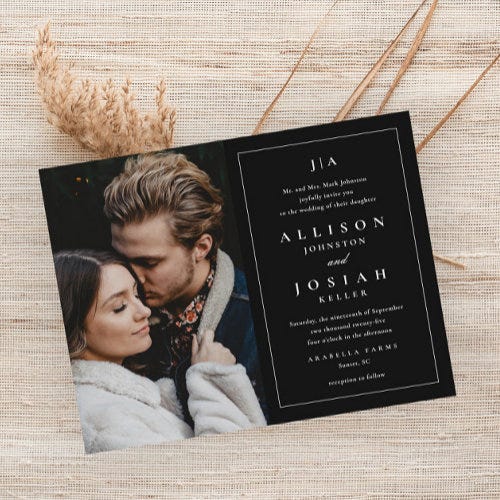 Elegant and Timeless: Black and White Wedding Invitations for a Budget ...