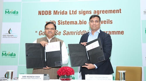 NDDB Mrida Ltd. Signs Agreement with Sistema.bio & Unveils “Gobar Se ...