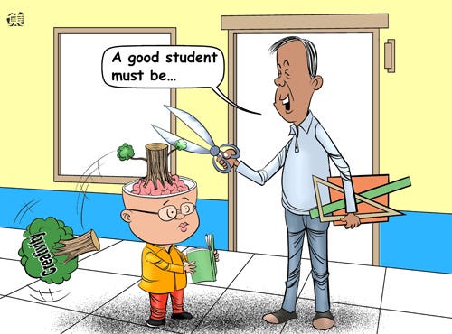 Studious Student Cartoon
