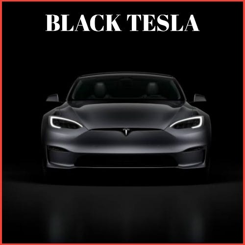 Black Tesla Welcome to the electrifying world of Tesla, where cutting ...