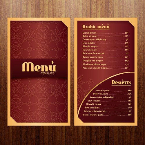 Dinner Menu Card Template Dinner Menu Card Template