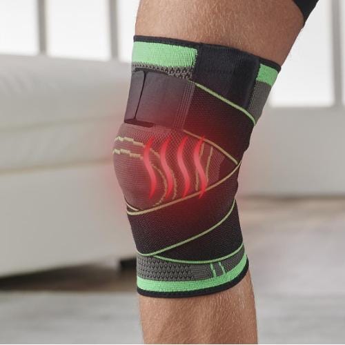 The Cordless Heated Compression Knee Wrap — uses graduated compression ...
