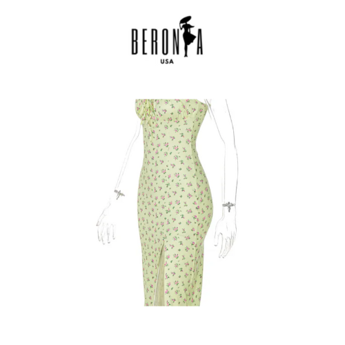 Sleeveless Satin Slip Floral Ruched Bandage Cut Out Maxi Dress | by ...