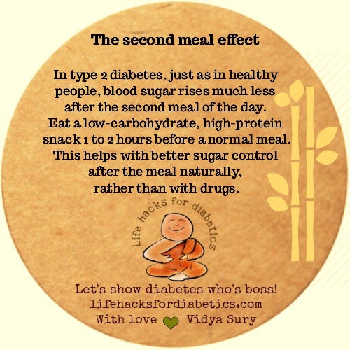 What Is the Second Meal Effect?. Daily Diabetes Diet Tip #8 | by Vidya ...
